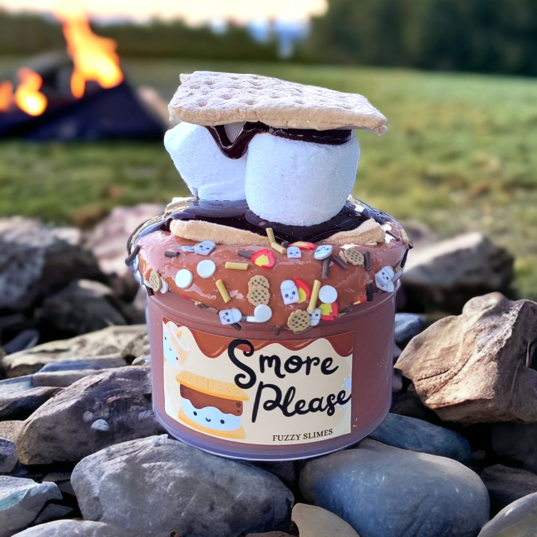 Campfire Smore Thick and Glossy, Butter, Fluffy Slime - Smore Scent - Etsy