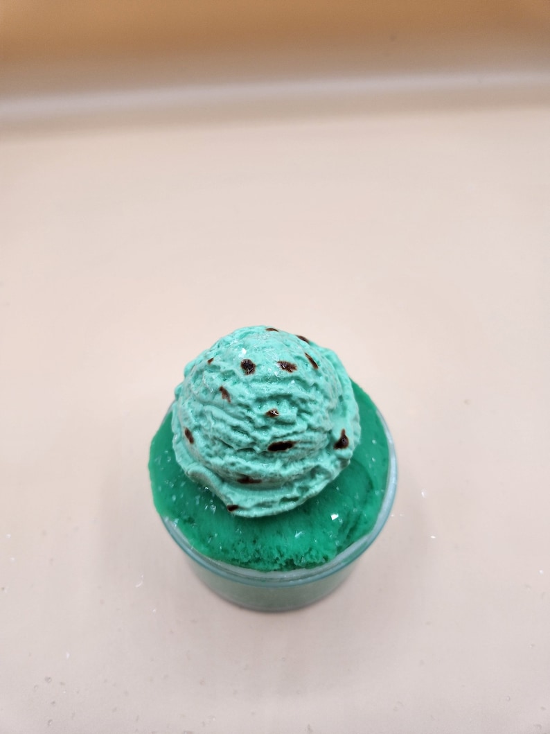Mint Chocolate Chip Ice Cream Slime Green Clay Icee - Etsy