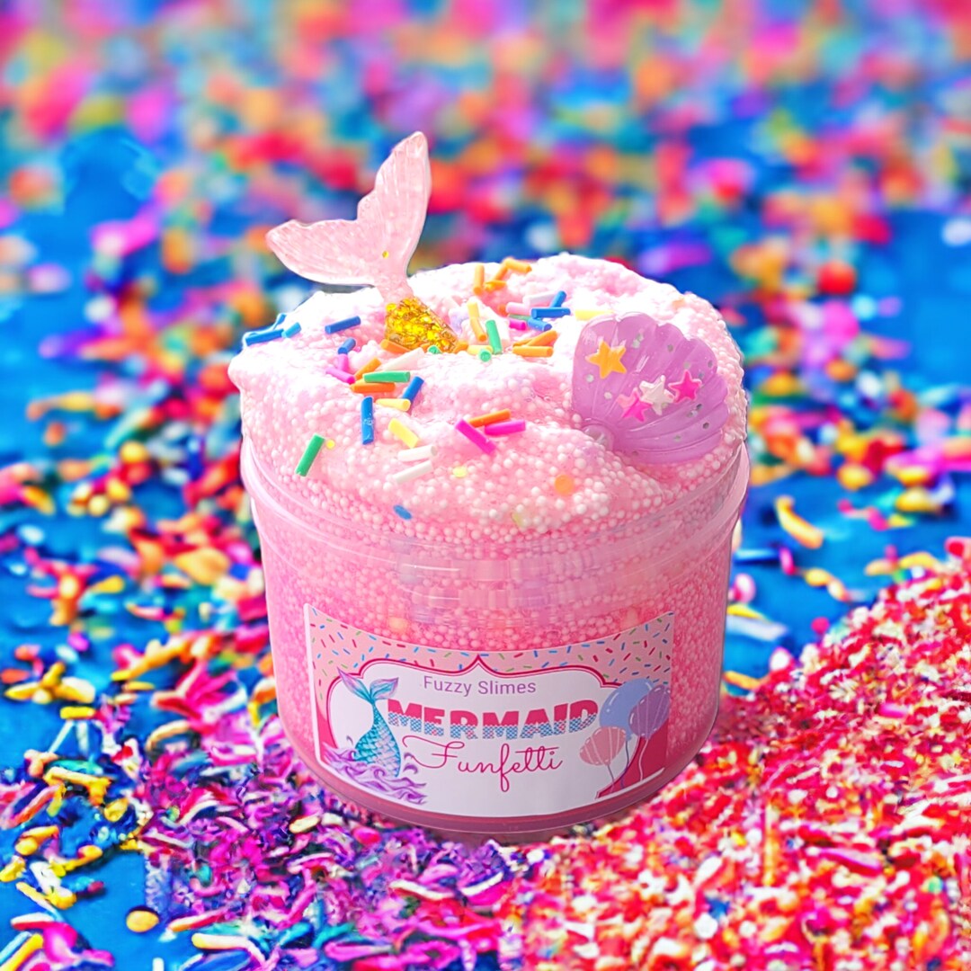 Mermaid Funfetti Micro Foam Bead Slime - Cake Scent - Etsy