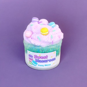 Sweet Macaroon- Bingsu Cloud Clay Slime -unique Texture- Fuzzy Slimes ...