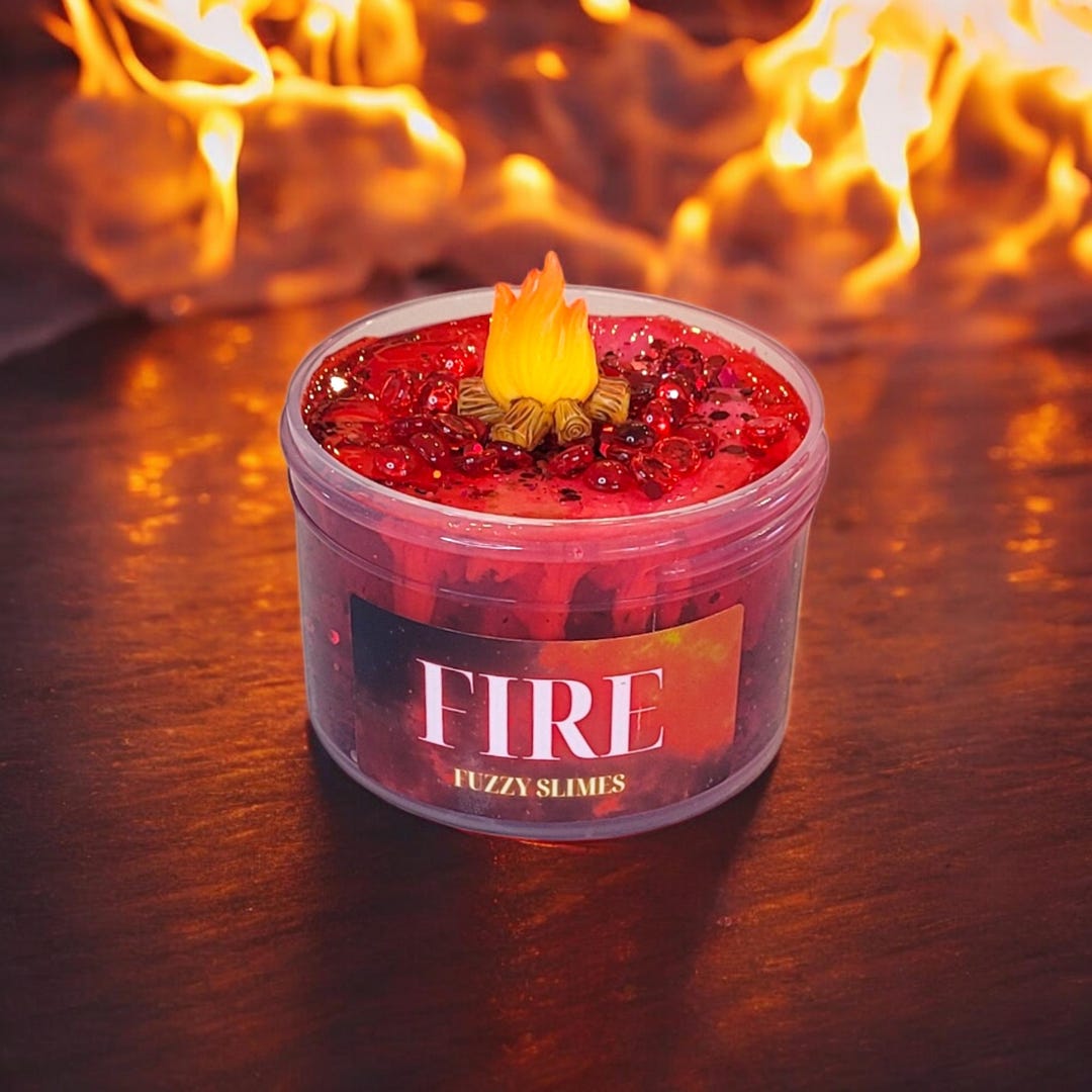 Fire Avalanche Clear Slime, Fuzzy Slimes, Cinnamon Scent - Etsy