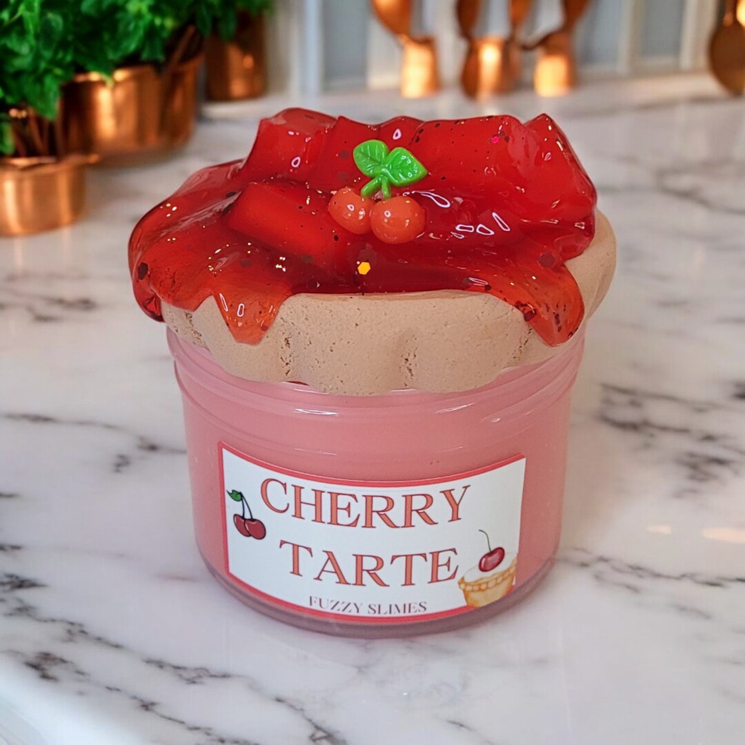 Cherry Tarte Slime, Thick and Glossy, Clay, Diy, Sponge Jelly Cube ...