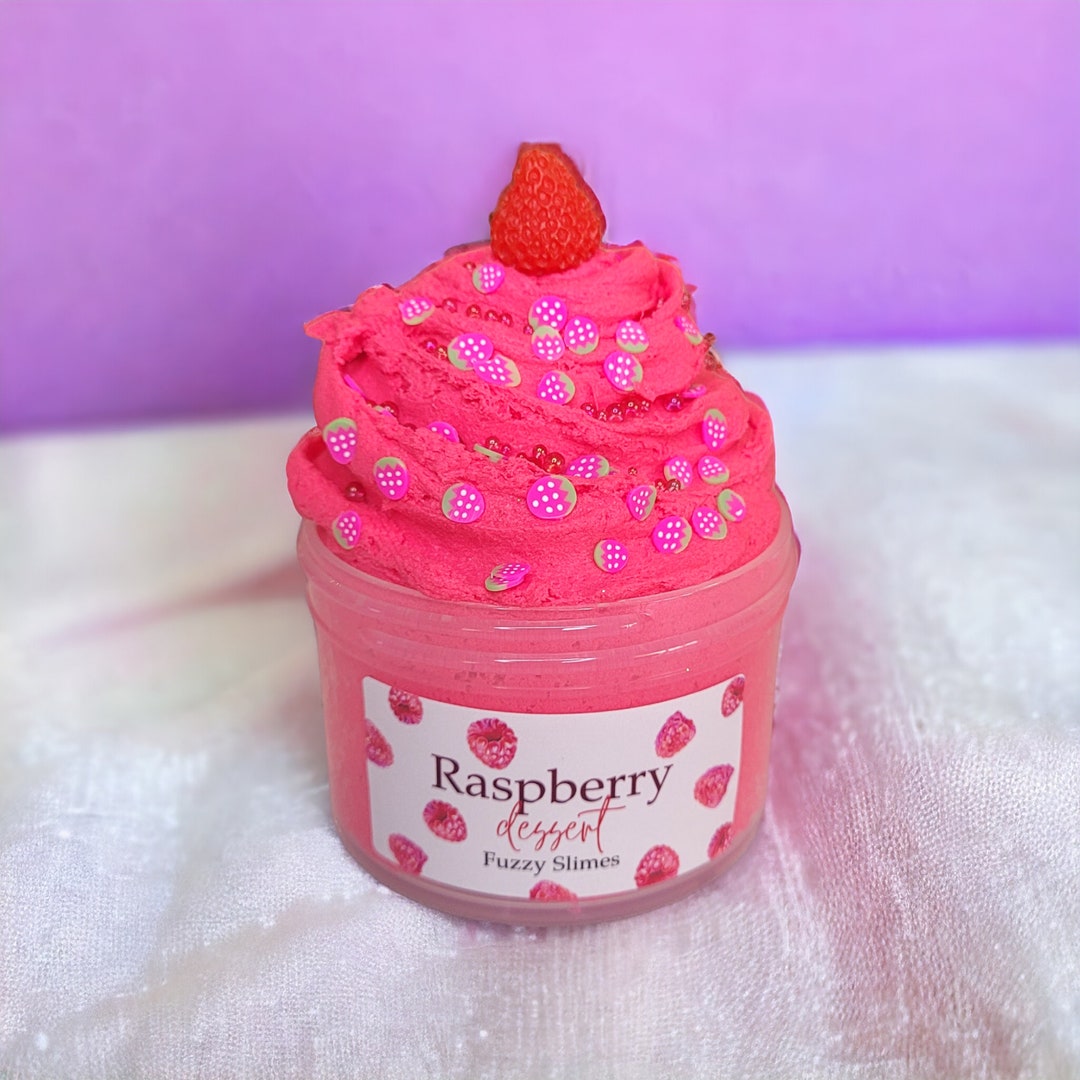 Raspberry Dessert Cloud Dough Slime- Raspberry Scented - Etsy