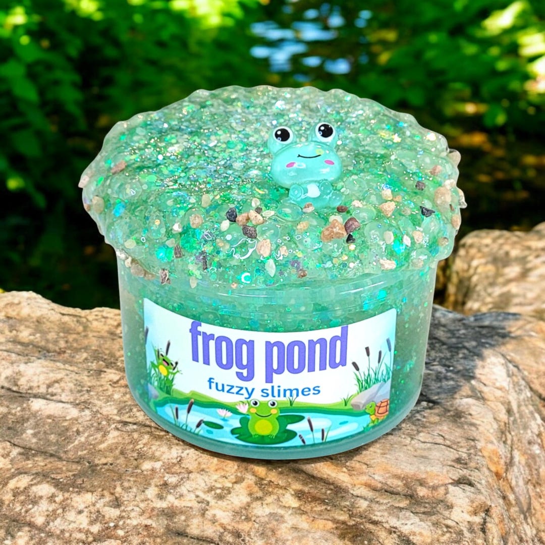 Frog Pond Slushie Pebble Rock Clear Slime, Fuzzy Slimes, Passion Fruit ...