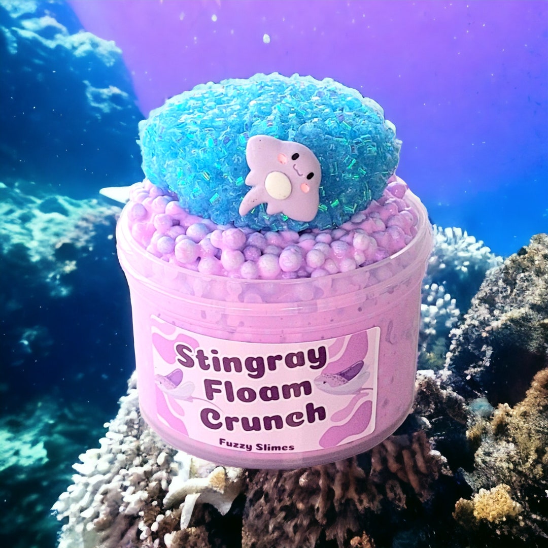 Stingray Manta Ray Floam Bingsu Crunch Slime - Lavender Scent - Etsy