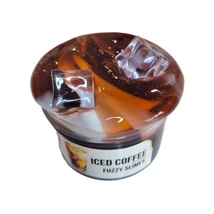 Iced Coffee Clear Slime, Thick and Glossy Drizzle- Cafe Mocha Scented ...