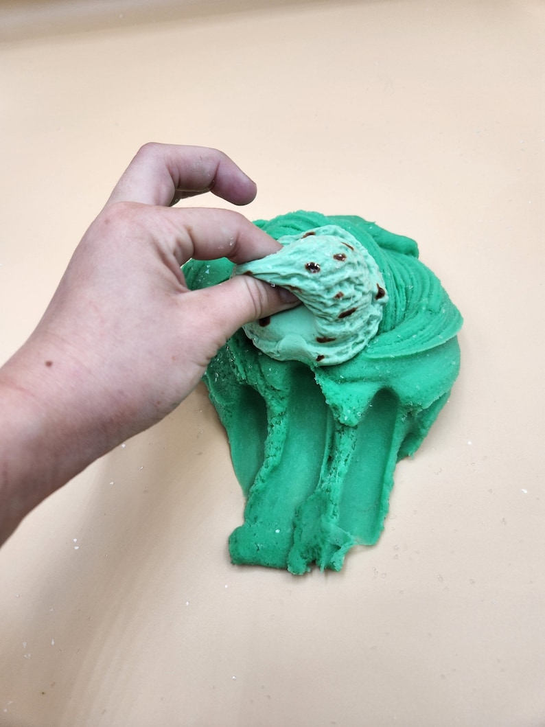 Mint Chocolate Chip Ice Cream Slime Green Clay Icee - Etsy