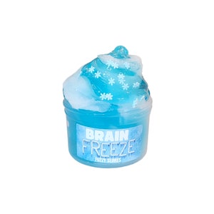 Brain Freeze Iccee Clear Slime ~ Fuzzy Slimes ~ Blue Raspberry Scent - Etsy
