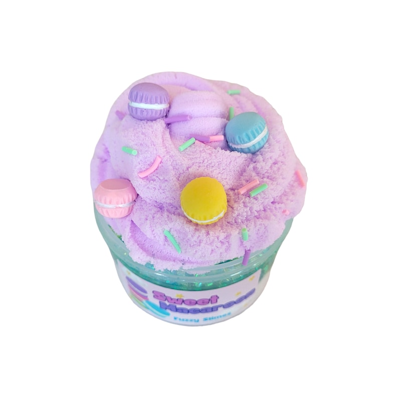 Sweet Macaroon- Bingsu Cloud Clay Slime -unique Texture- Fuzzy Slimes ...
