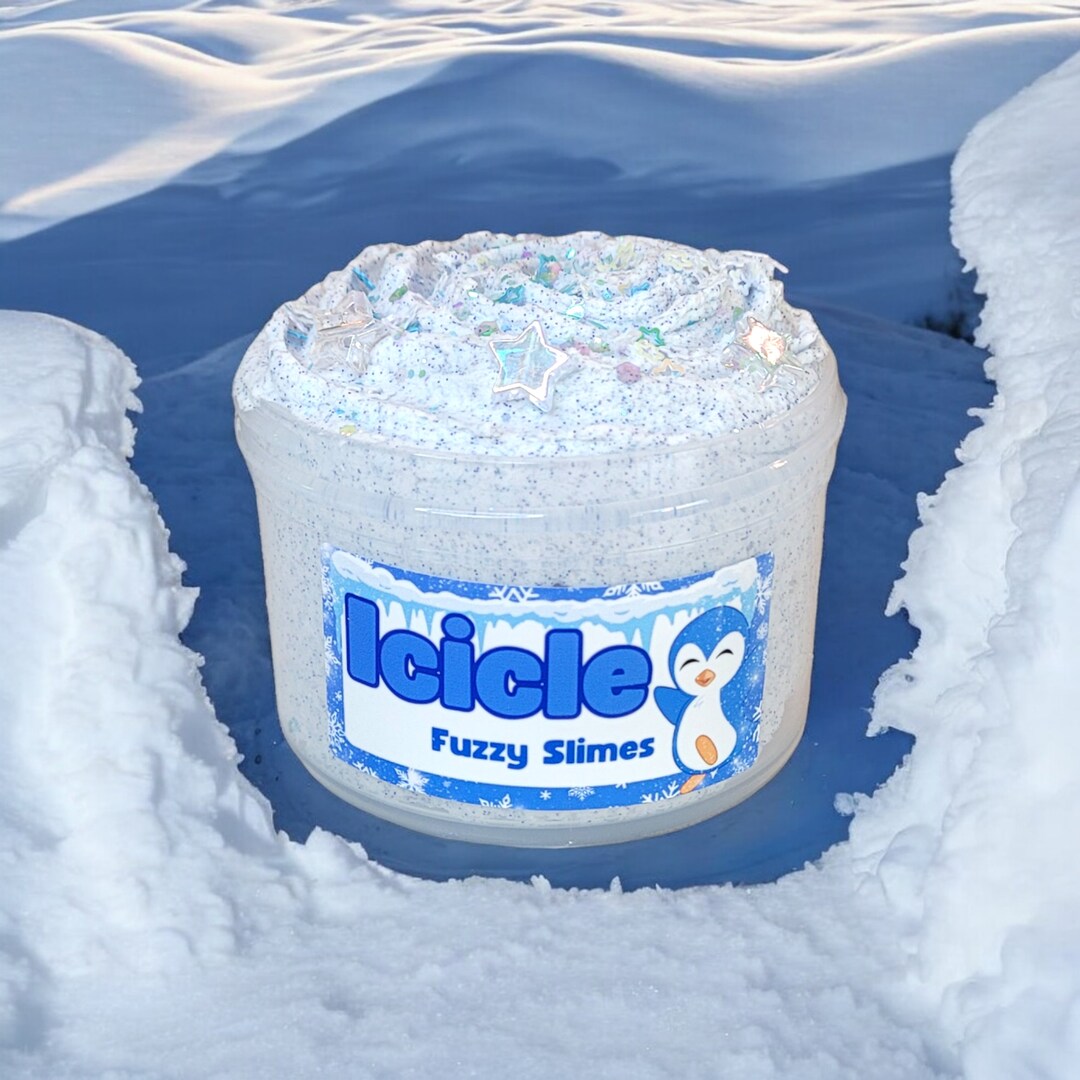 Icicle Memory Dough Slime, Fuzzy Slimes, Blueberry Scented - Etsy