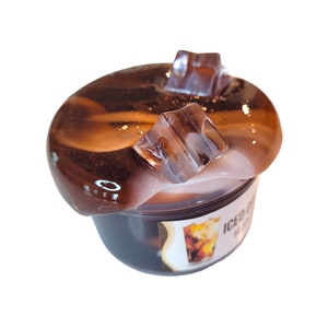 Iced Coffee Clear Slime, Thick and Glossy Drizzle- Cafe Mocha Scented ...