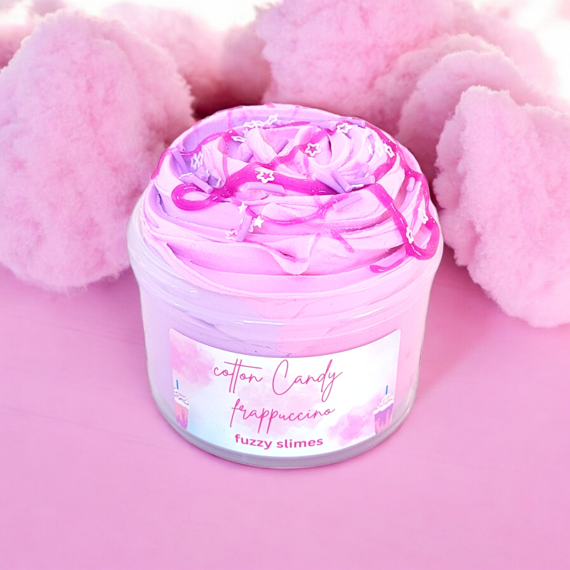 Cotton Candy Frappuccino Clay Doh (no Glue) Slime With Clear Drizzle ...