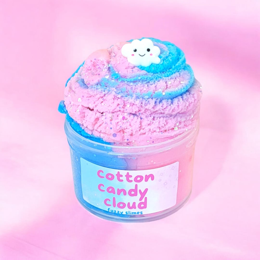 Cotton Candy Cloud Slime, Fuzzy Slimes, Cotton Candy Scent - Etsy