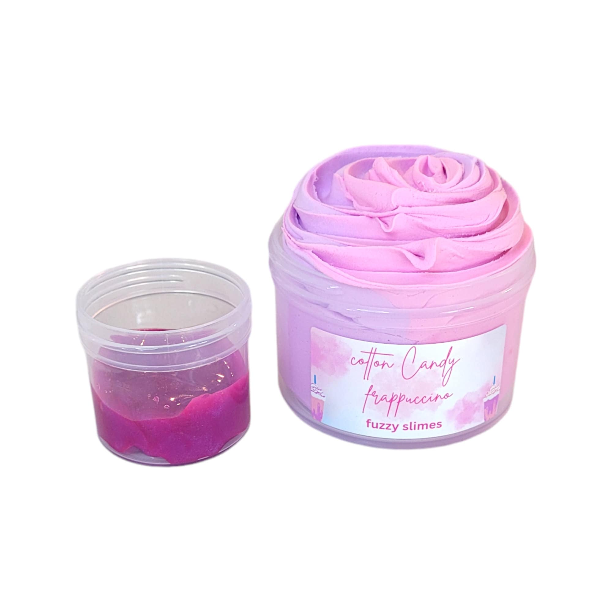 Cotton Candy Frappuccino Clay Doh (no Glue) Slime With Clear Drizzle ...