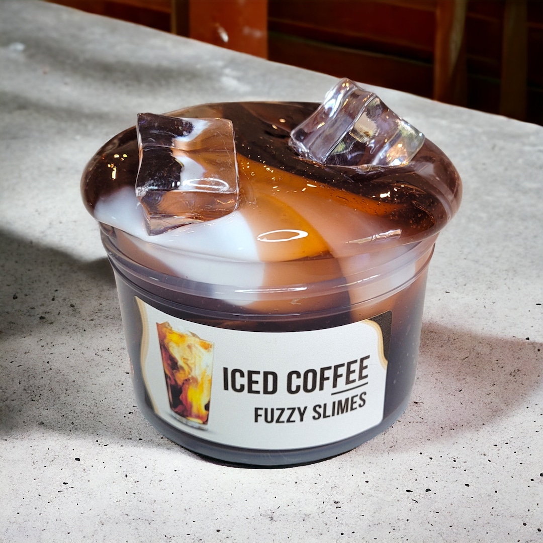 Iced Coffee Clear Slime, Thick and Glossy Drizzle- Cafe Mocha Scented ...