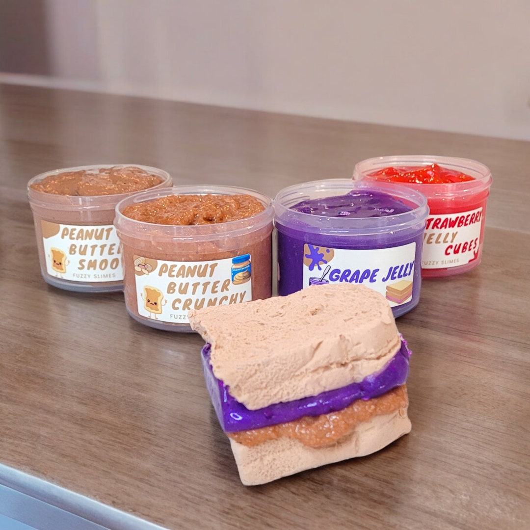 Peanut Butter and Jelly Slime ~ You Choose Textures, Butter, Snow Fizz ...