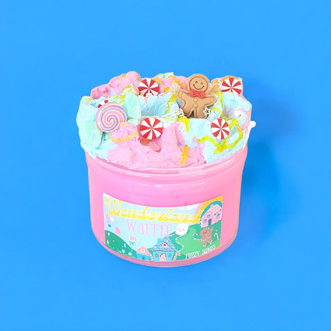 Wonderland Waffle, Thick and Glossy Diy Clay Slime With Drizzle, Fuzzy ...