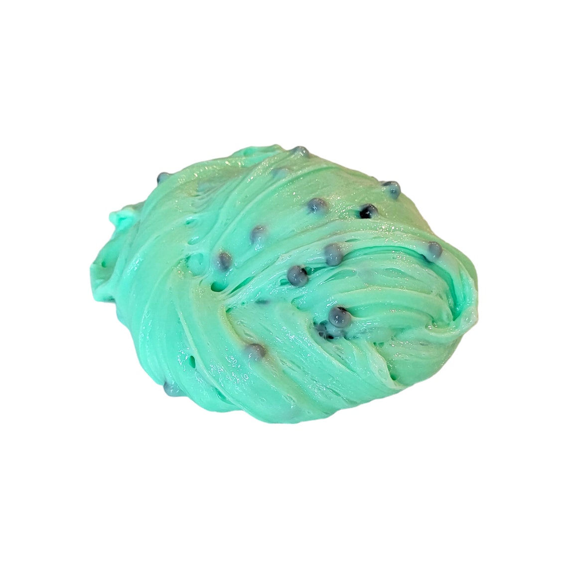 Matcha Boba Slime, Thick and Glossy, Clear, Boba Beads ~ Fuzzy Slimes ...