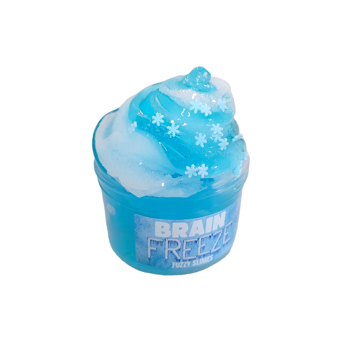 Brain Freeze Iccee Clear Slime ~ Fuzzy Slimes ~ Blue Raspberry Scent - Etsy