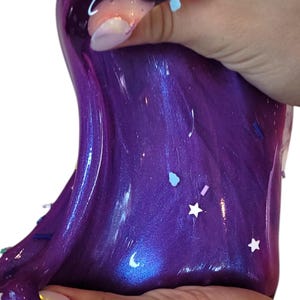 Twilight Clear Avalanche Slime, Fuzzy Slimes, Sweet Pea Scented - Etsy