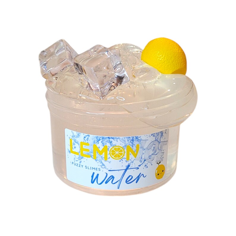 Lemon Water Clear Slime, Fuzzy Slimes, Unscented - Etsy