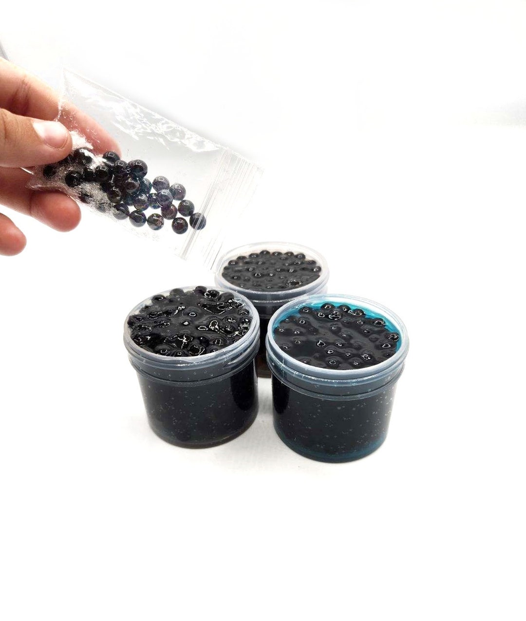 Boba Bundle Clear Slimes With Boba Beads Crunchy - Strawberry, Cotton ...