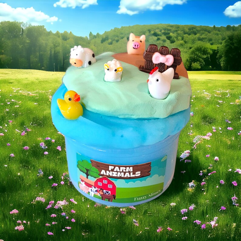 Farm Animals Icee Clay Diy Slime- Fruity Monkey Scent - Etsy