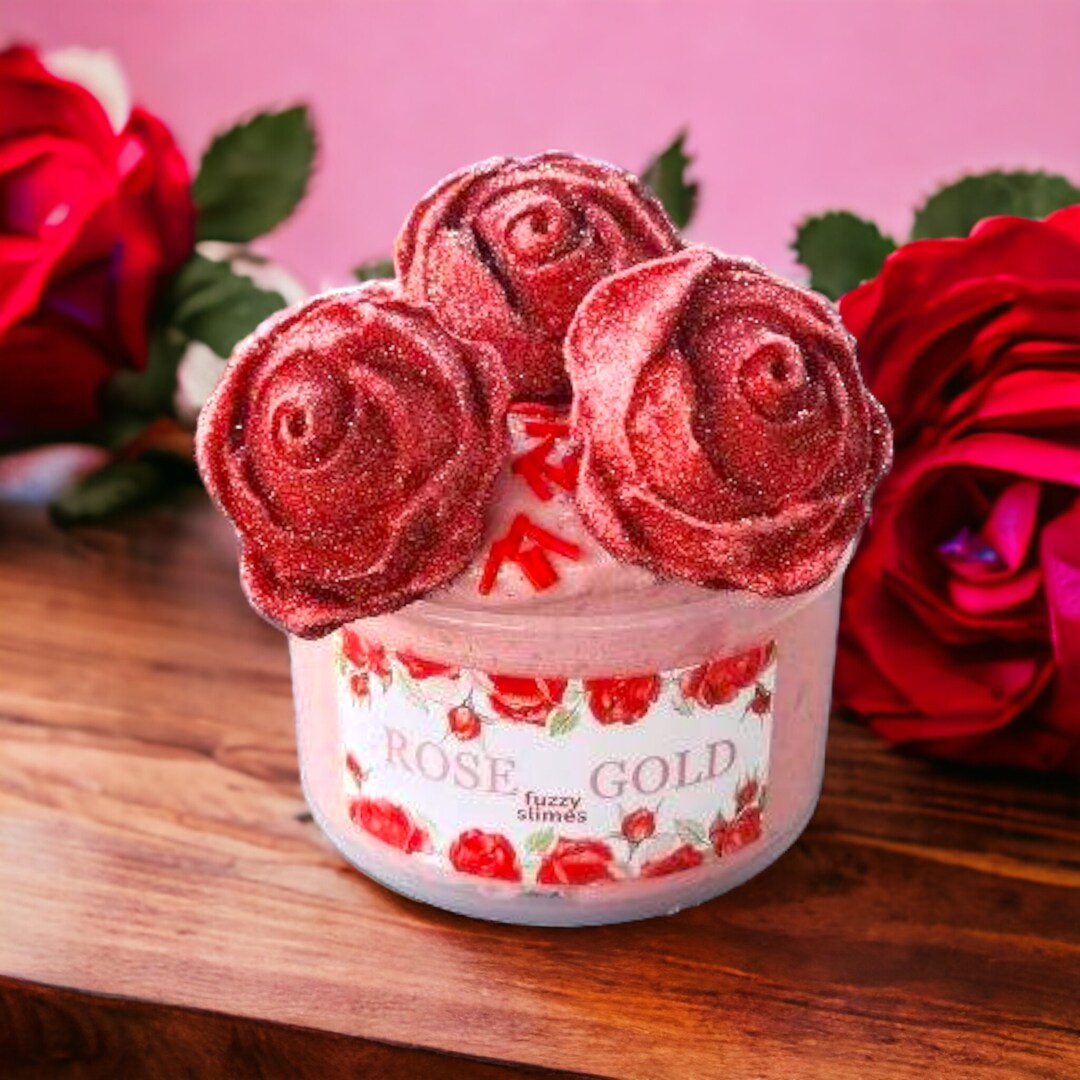 Rose Gold Snow Fizz Clay Slime- Rose Scent - Etsy