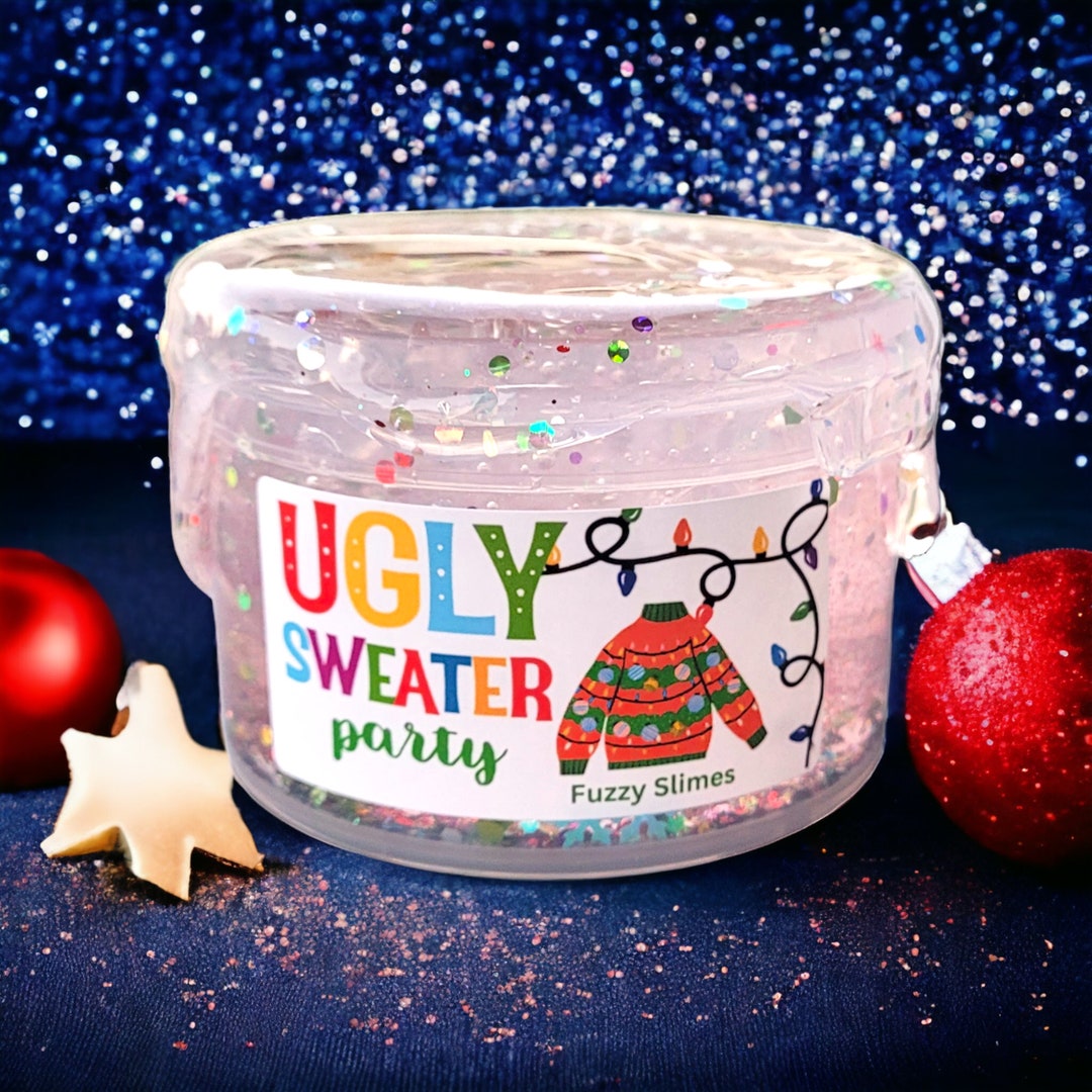 Ugly Sweater Clear Glitter Confetti Slime - Unscented - Etsy
