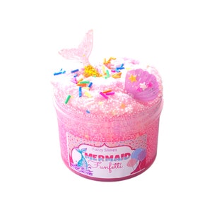 Mermaid Funfetti Micro Foam Bead Slime - Cake Scent - Etsy