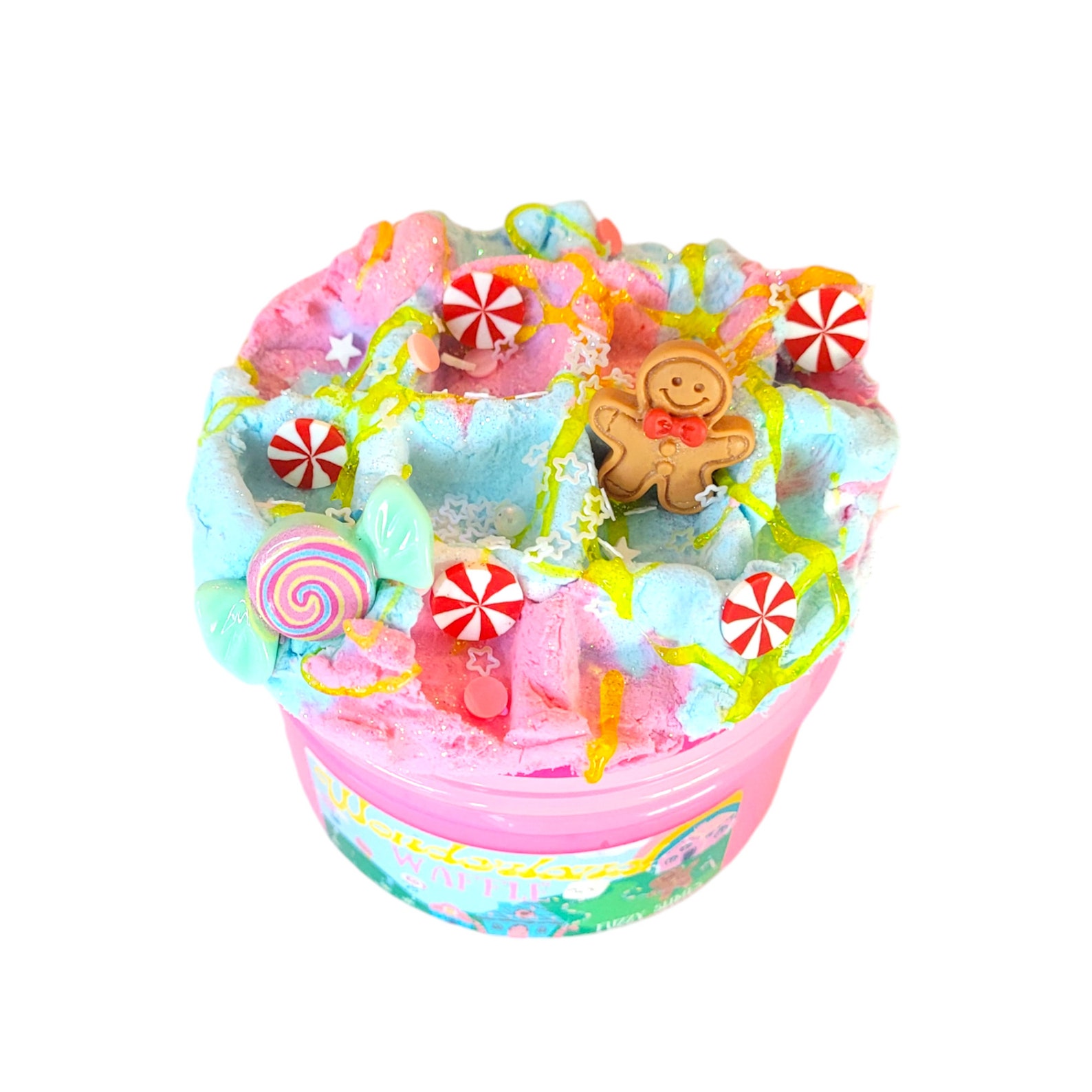 Wonderland Waffle, Thick and Glossy Diy Clay Slime With Drizzle, Fuzzy ...