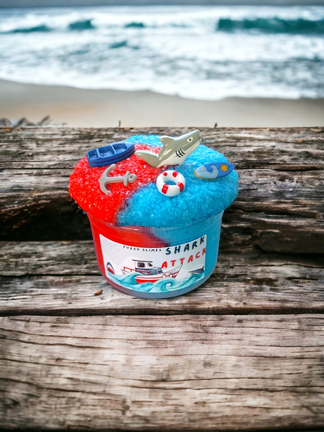 Shark Attack Slime Jaws Snow Fizz- Blue Raspberry and Cherry Scented - Etsy