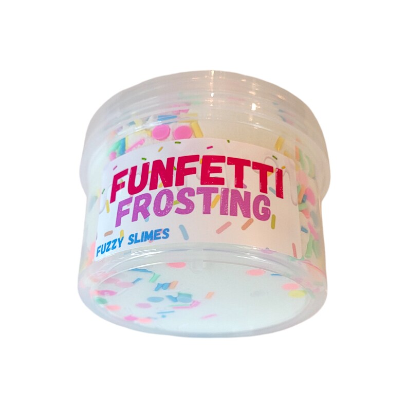 Funfetti Frosting Ice Cream Dough Slime, Fuzzy Slimes, Cake Scented - Etsy