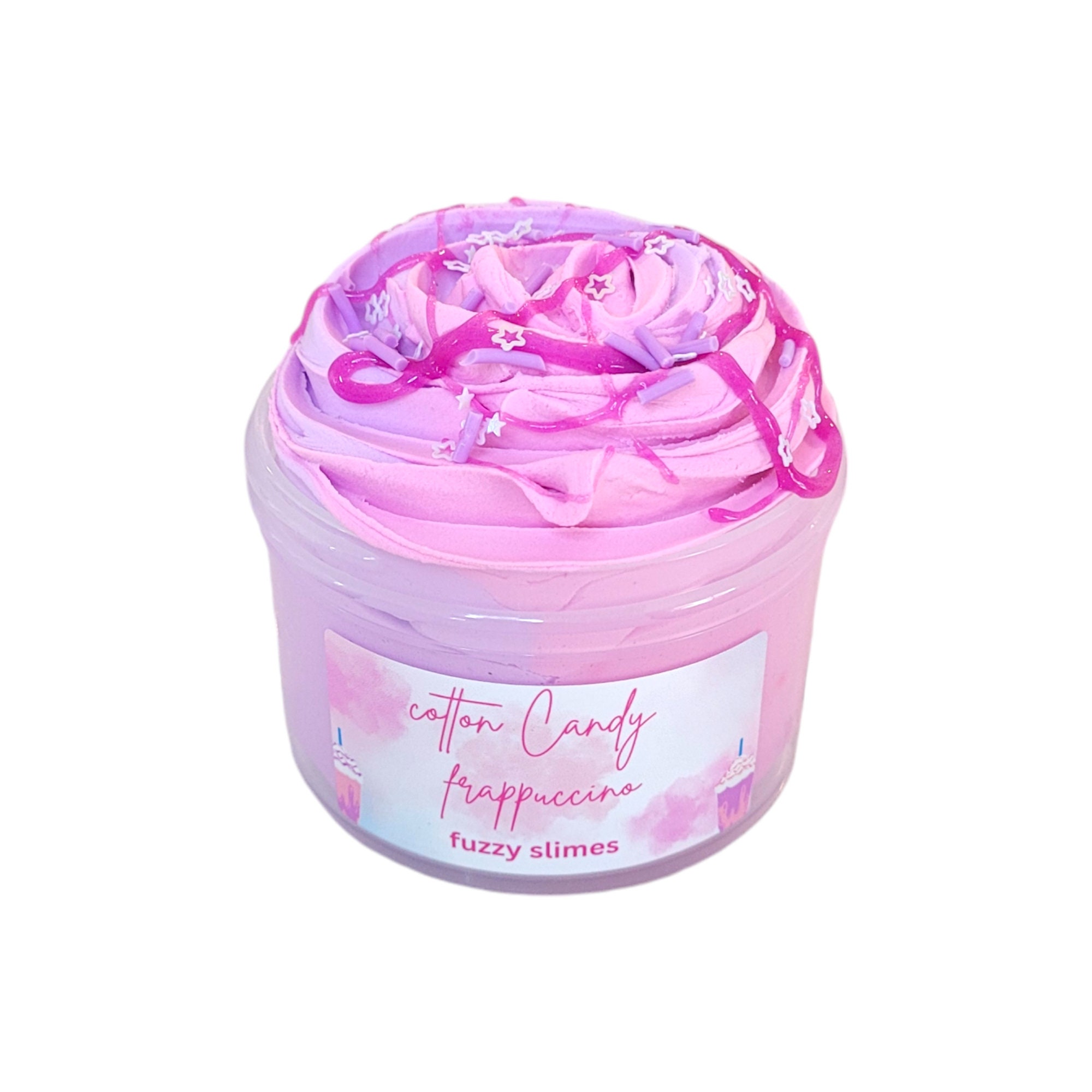 Cotton Candy Frappuccino Clay Doh (no Glue) Slime With Clear Drizzle ...