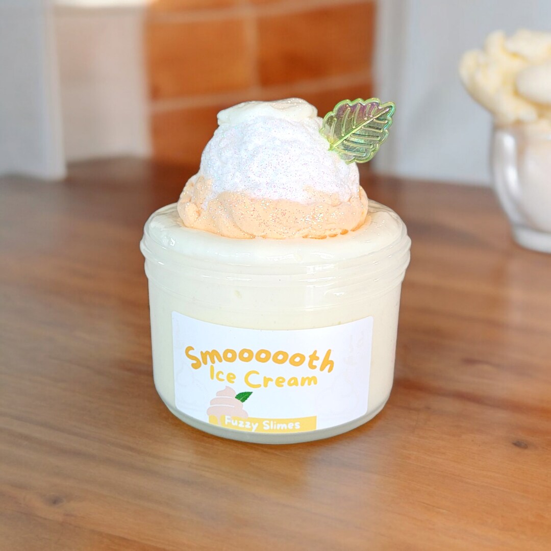 Smooth Ice Cream Thick and Glossy Diy Clay Slime ~ Fuzzy Slimes~ Orange ...