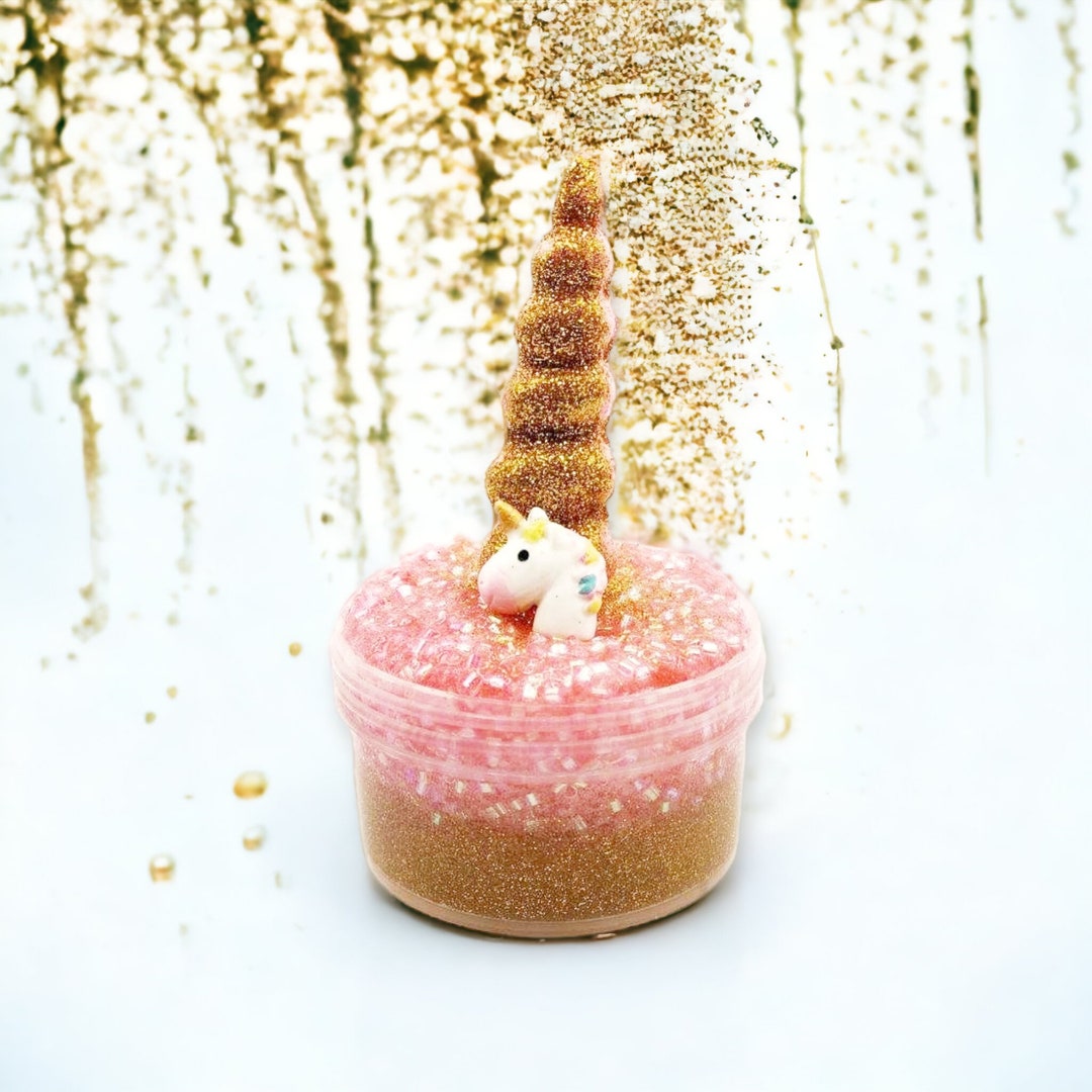 Unicorn Magical Slime Glitter Drizzle Clay Gold Bingsu Clear - Etsy