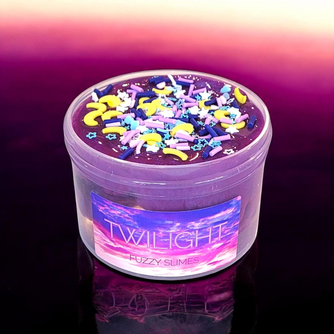 Twilight Clear Avalanche Slime, Fuzzy Slimes, Sweet Pea Scented - Etsy