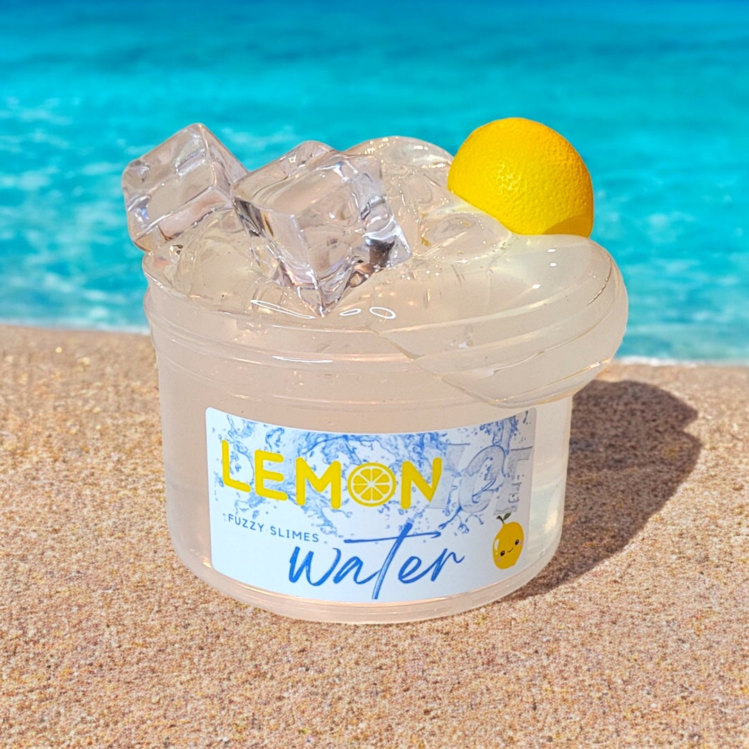 Lemon Water Clear Slime, Fuzzy Slimes, Unscented - Etsy
