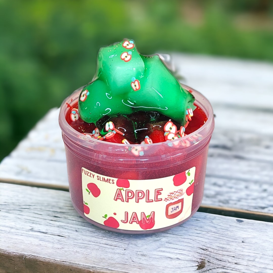 Apple Jam Slime Sponge Jelly Cubes, Glossy Clear Sponge Drizzle ...