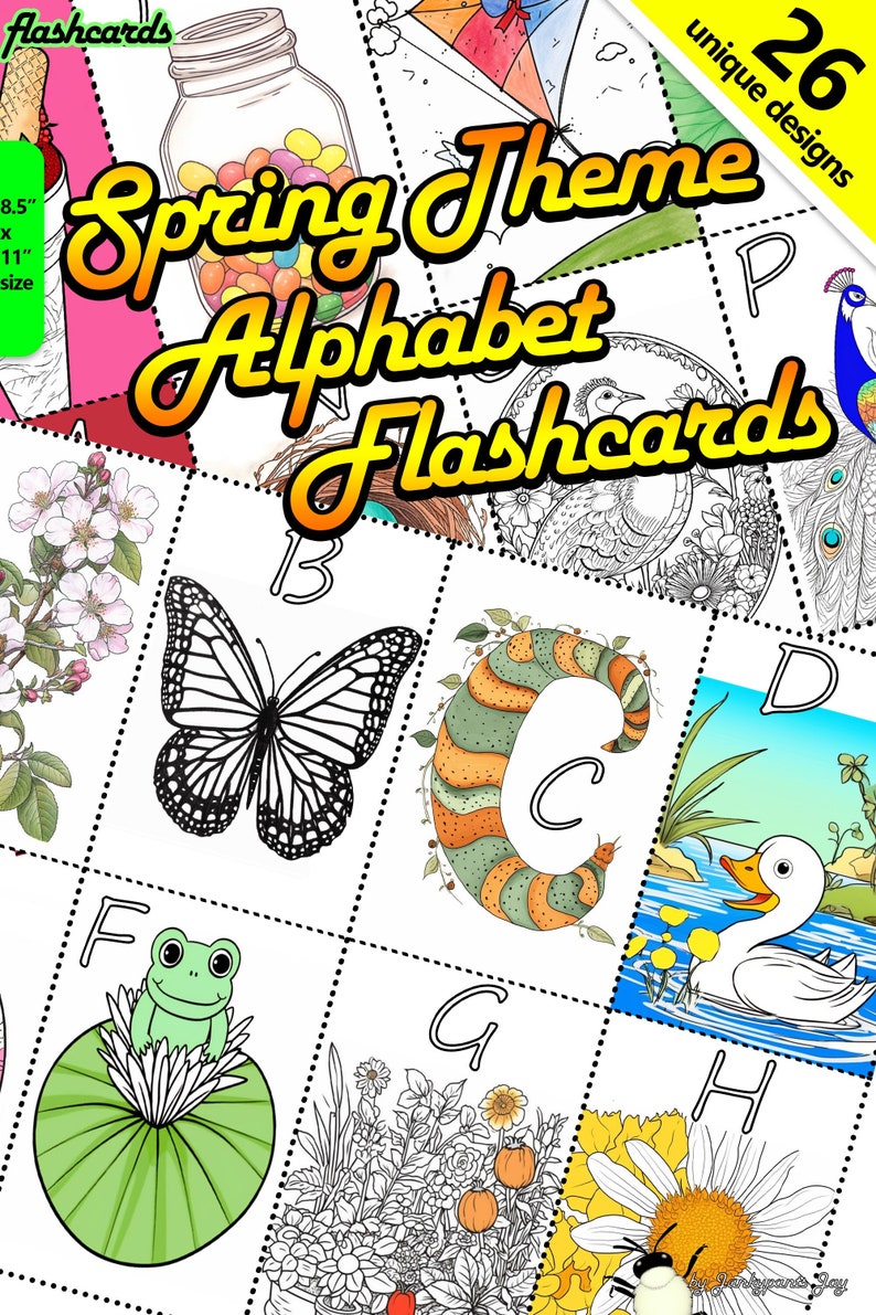 Spring Alphabet Flashcards: PRINTABLE Springtime Scenes, Featuring ...