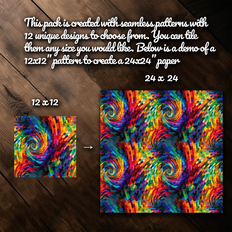 DIGITAL Paper Pixelated Abstract Shape Patterns 12-pack - Etsy