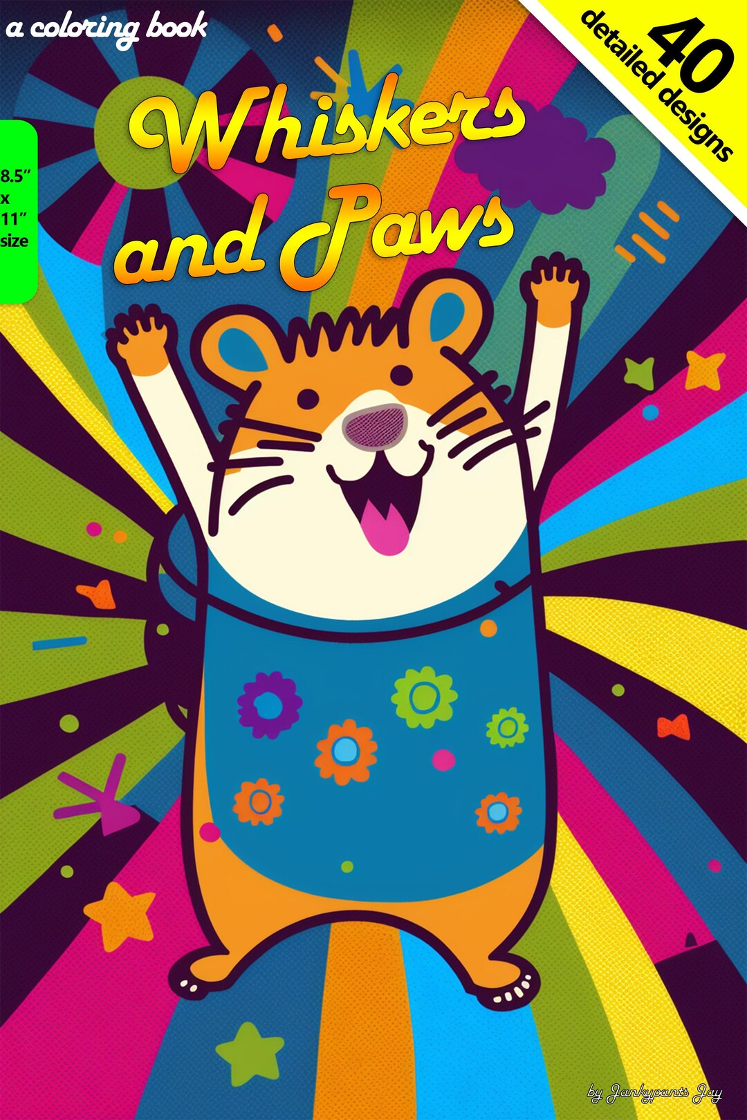 Whiskers and Paws: A PRINTABLE Coloring Book for Pet Lovers With 40 ...