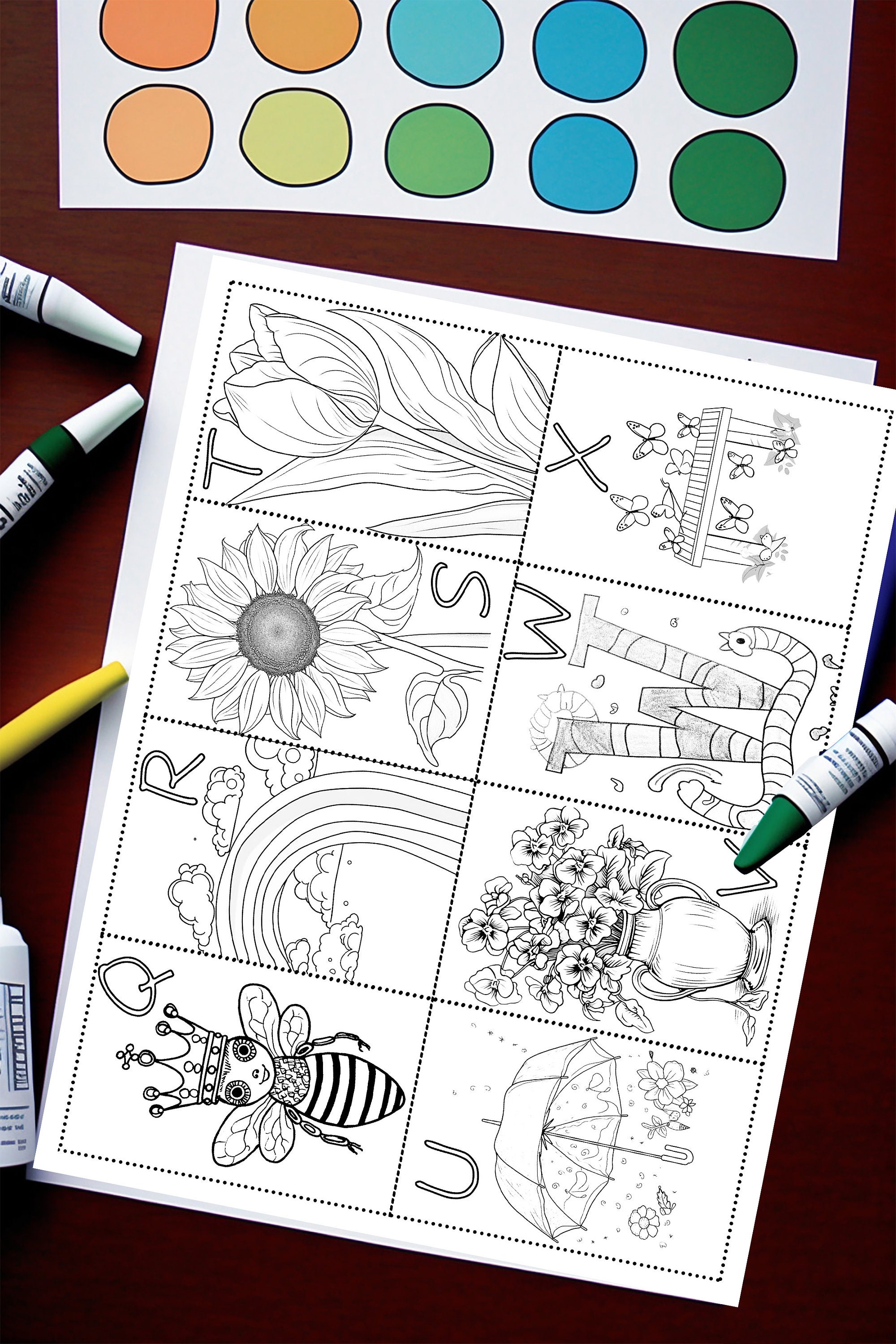 Spring Alphabet Flashcards: PRINTABLE Springtime Scenes, Featuring ...