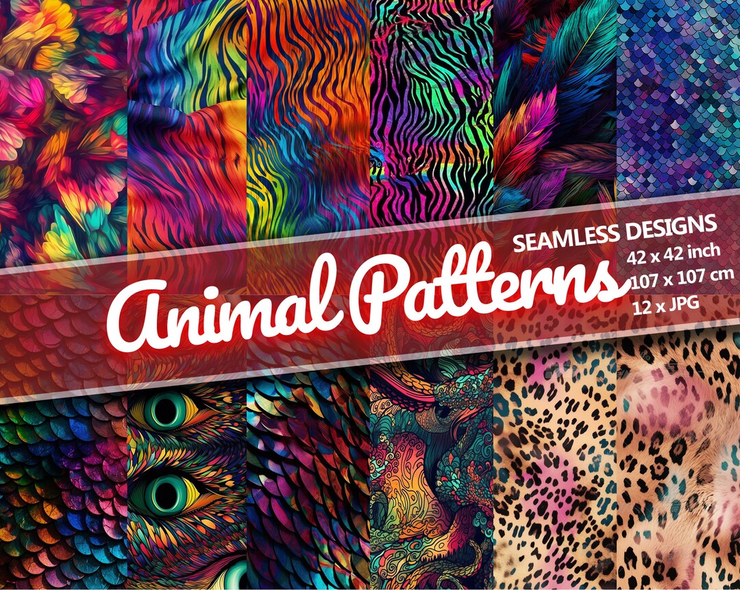 DIGITAL Paper Weirdcore Aesthetic Nostalgic Animal Patterns 12-pack ...