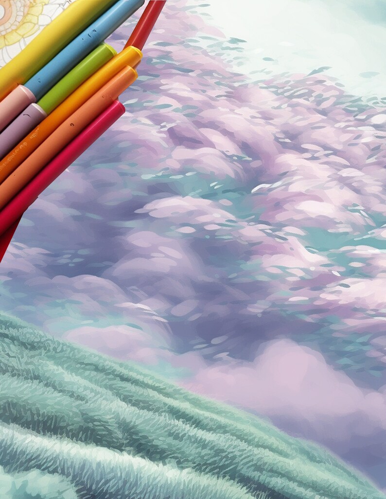 Reverse Lines: A PRINTABLE Coloring Book of Landscapes, Shapes, and ...