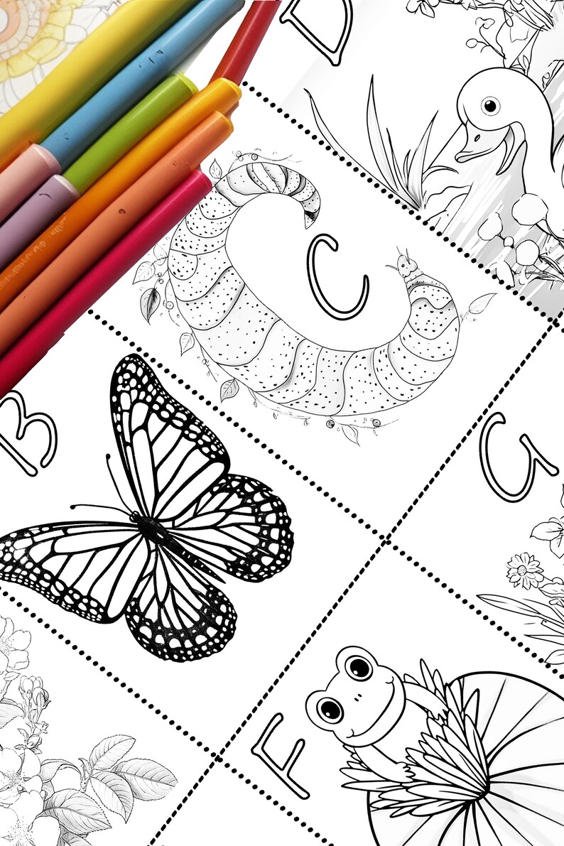 Spring Alphabet Flashcards: PRINTABLE Springtime Scenes - Etsy