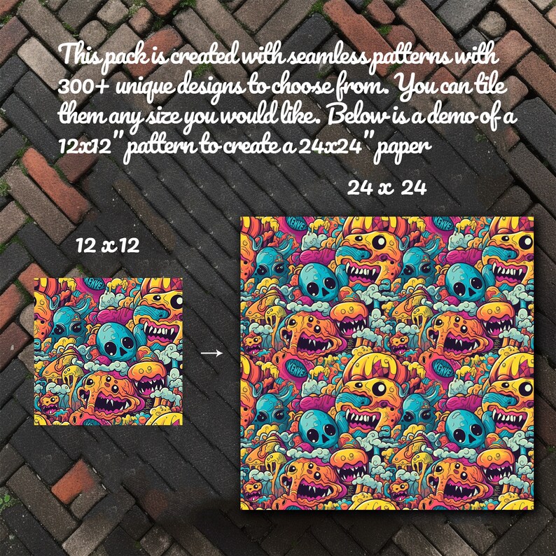 DIGITAL Paper Weirdcore Pop Art X Surrealism Patterns 12-pack - Etsy