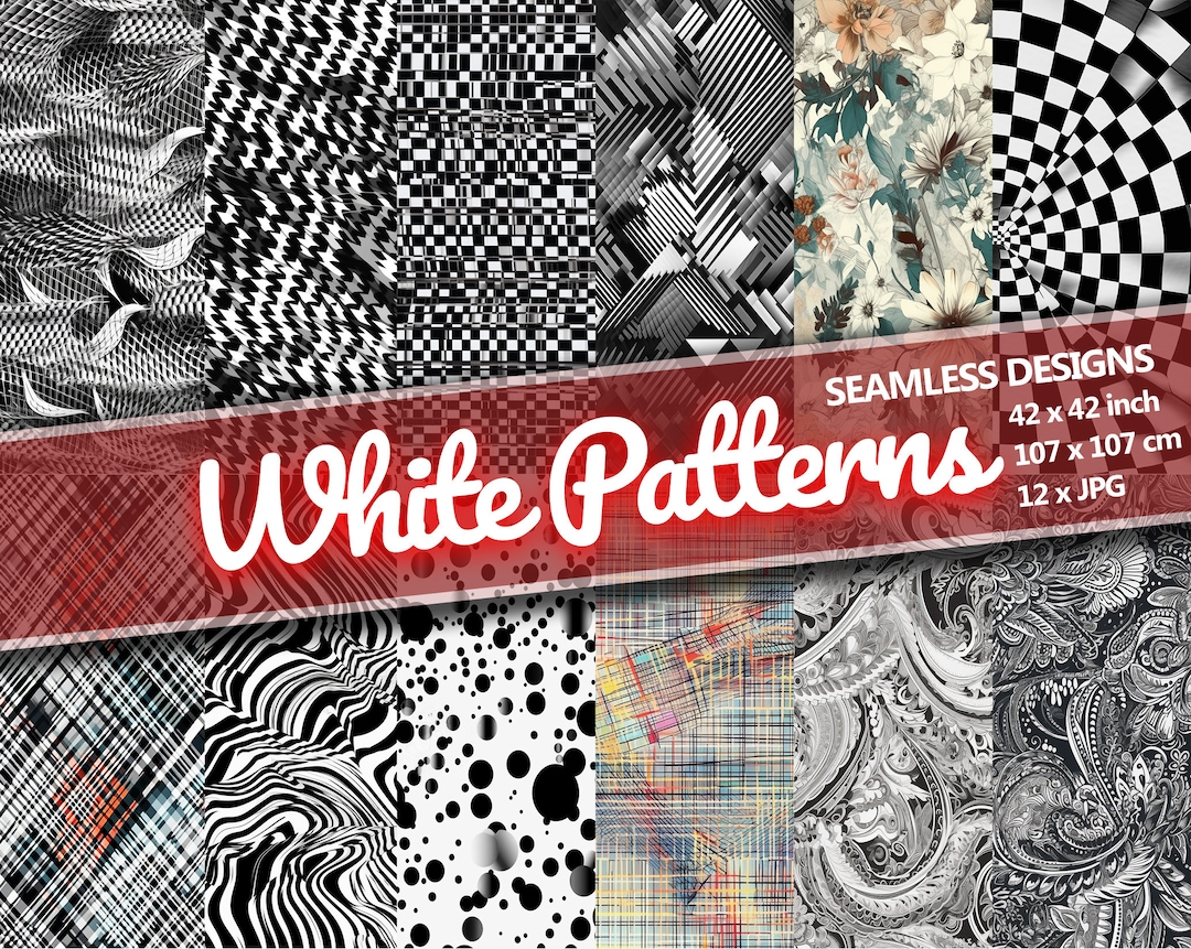 DIGITAL Paper Weirdcore Aesthetic Nostalgic Patterns 12-pack - WHITE ...