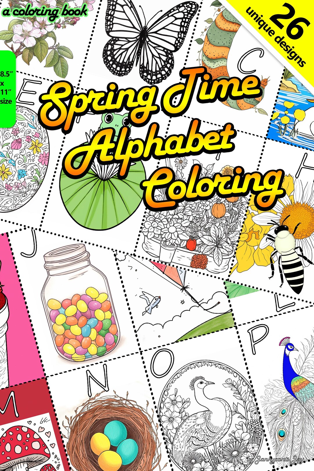 PRINTABLE Springtime Alphabet Coloring Book for Kids: Abcs With ...