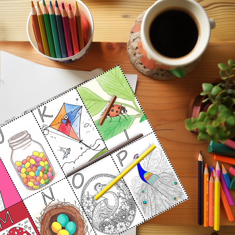 Spring Alphabet Flashcards: PRINTABLE Springtime Scenes - Etsy